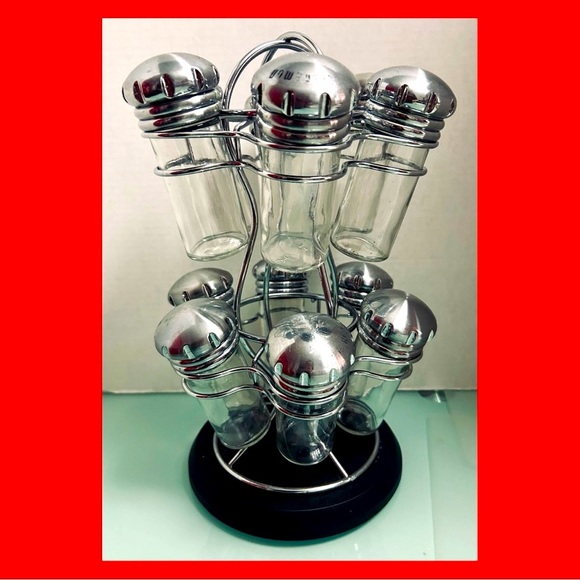 independent | Kitchen | 2 Tier Stainless Steel Revolving Carousel Spice ...